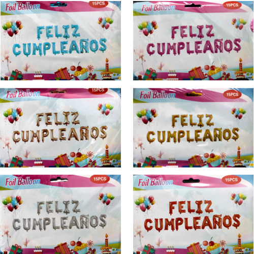 Letrero Feliz Cumpleanos Globos Globo Letrero "Feliz Cumpleaños"